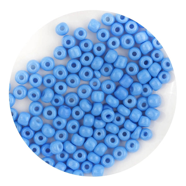 Glass Seed String Beads - Blue (100 Beads - 4mm) | Bulk Prices