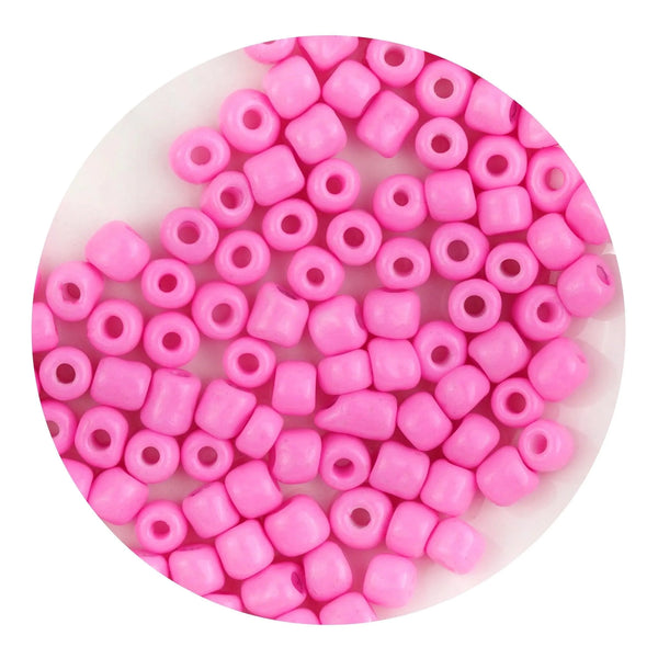 Glass Seed String Beads - Pink (100 Beads - 4mm) | Bulk Prices