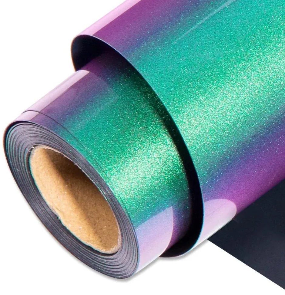 Heat Transfer Vinyl Chameleon HTV - Purple to Green (1 Roll - 12"x 60 ...